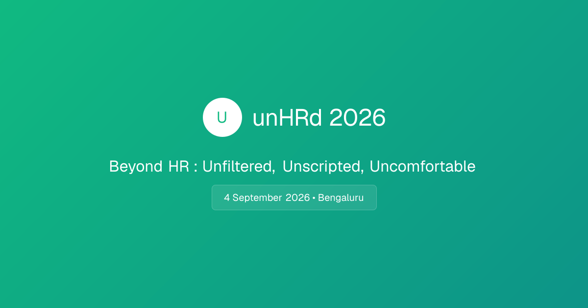 unHRd 2025 - Culture and Community Conference | Bengaluru